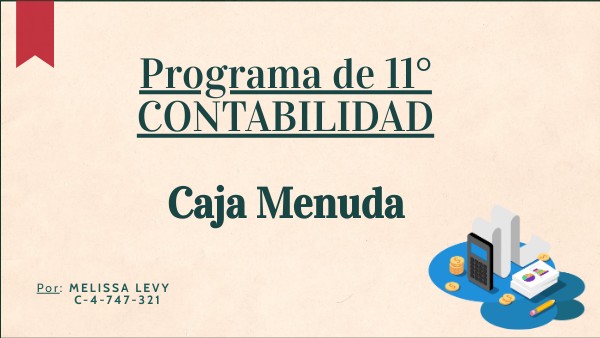 Presentación de caja menuda