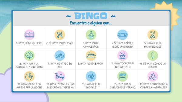 BINGO ICEBREAKER EDU