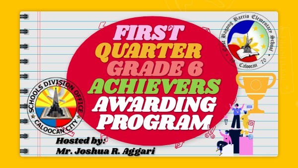 GRADE 6- FIRST QUARTER RECOGNITION | Genially