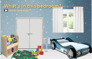 Bedroom Words - Interactive image | Genially