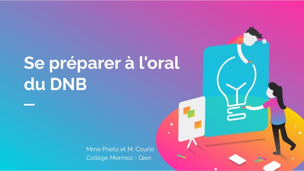 Se préparer à l'oral du DNB | Genially