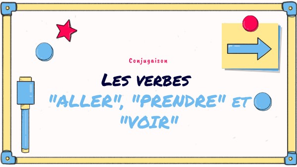 verbes ALLER, PRENDRE ET VOIR