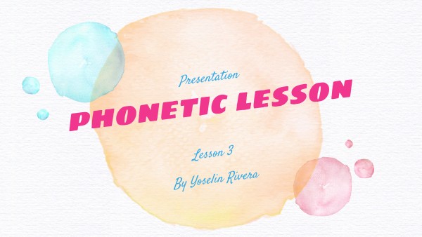 PHONETIC LESSON 8324 | Genially