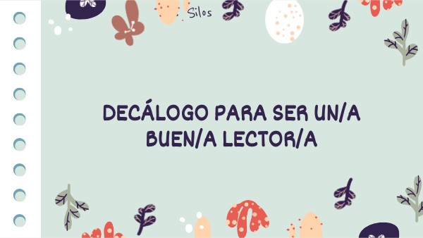 Decálogo de un buen lector o lectora