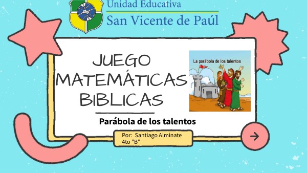 JUEGO MATEMATICAS BIBLICAS | Genially
