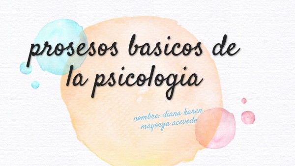 procesos básicos dela psicologia