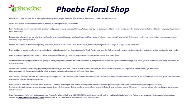 Phoebe Floral Shop