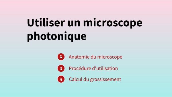 utiliser un microscope photonique | Genially