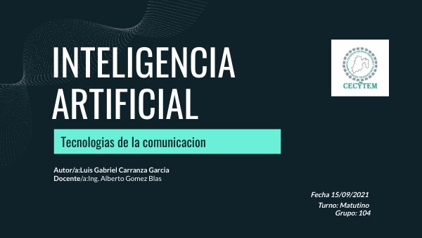 Inteligencia Artificial | Genially