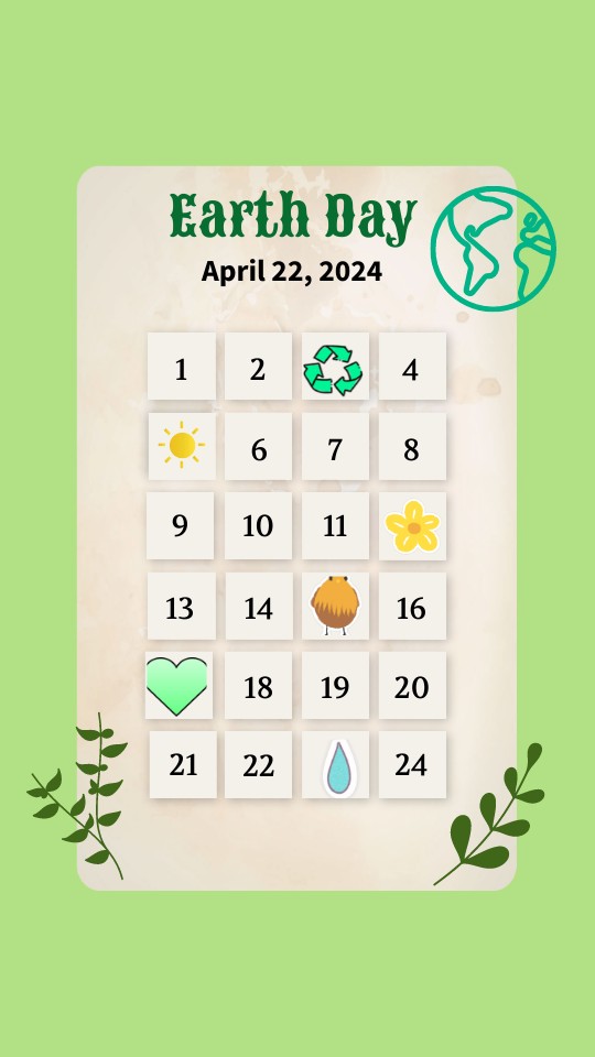 Earth Day Calendar