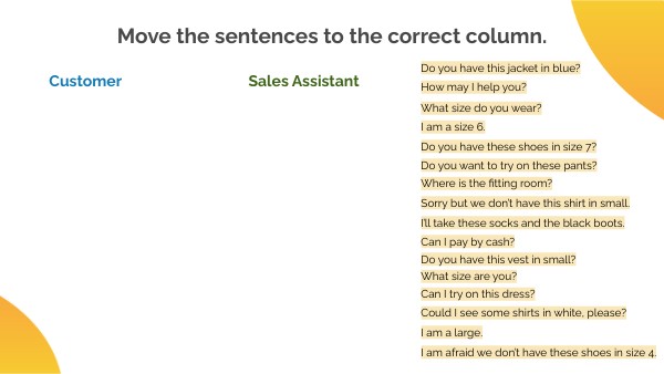 Sales Assistant and Customer