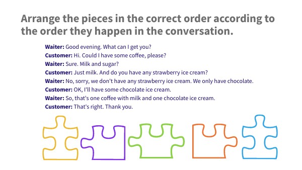 Conversation witer-customer | Genially