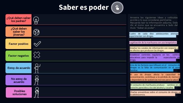 Infografía lectura: "Saber es poder" | Genially