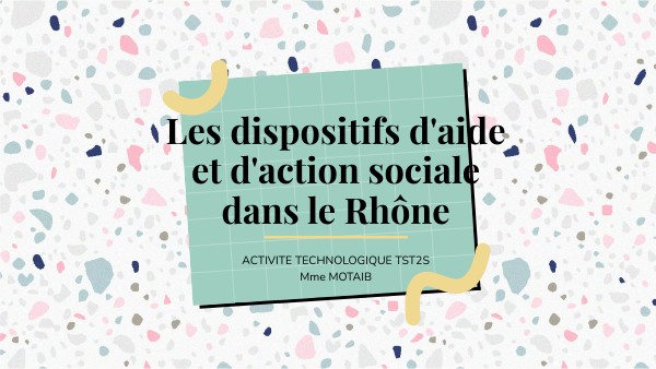 Les dispositifs d'aide et d'action sociale à Vénissieux | Genially