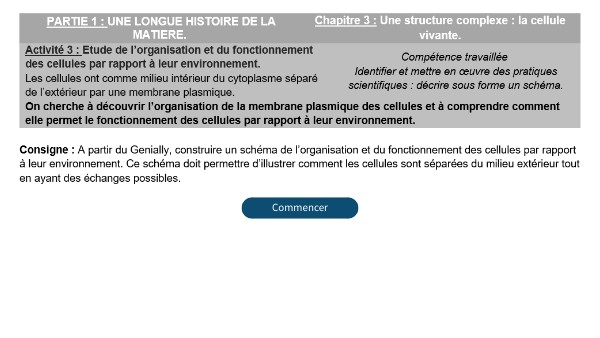1ES - Les cellules dans leur environnement | Genially