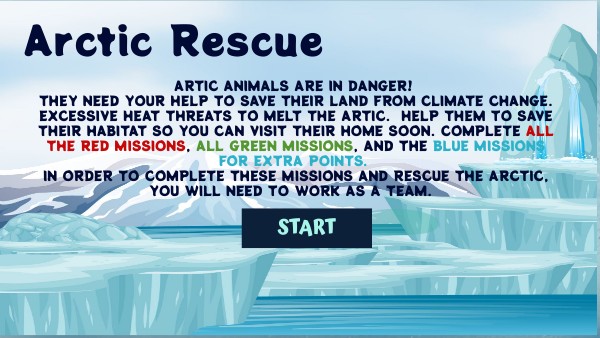Arctic Rescue Learning Landscape- 2nd grade