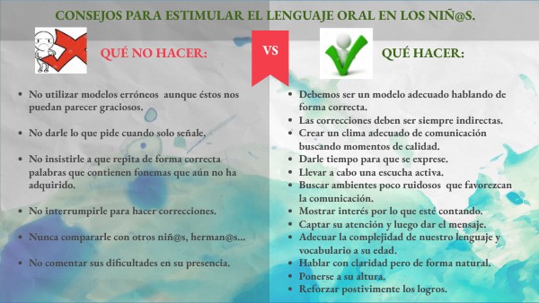 Consejos lenguaje para familias