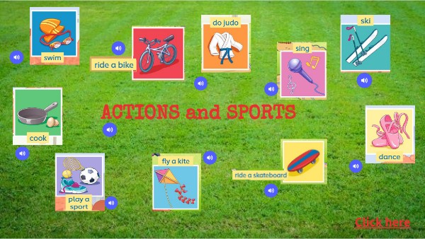 Actions and sports Lexicon | Genially