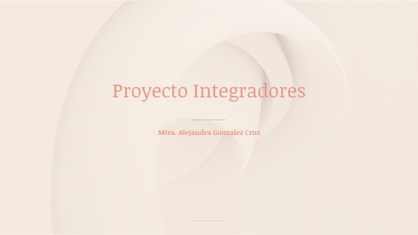 Proyectos integradores