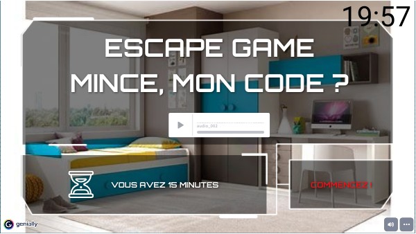 Escape game Mince, mon code ? final