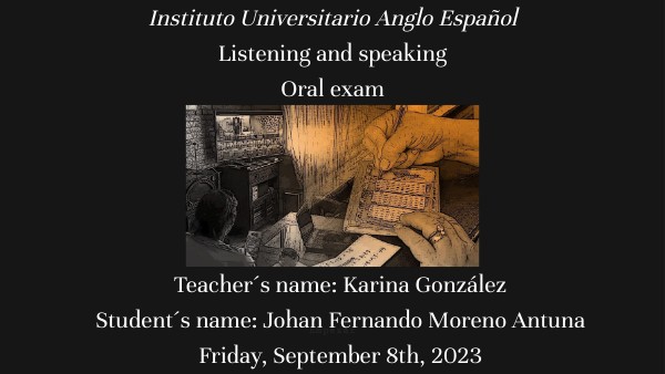 Oral exam | Genially