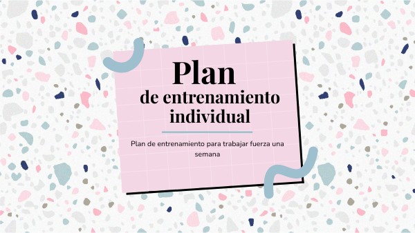 Plan de entrenamiento individual | Genially