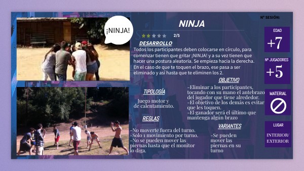 FICHA JUEGO NINJA | Genially