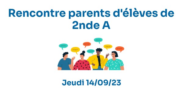 Rencontre parents seconde / Equipe pédagogique