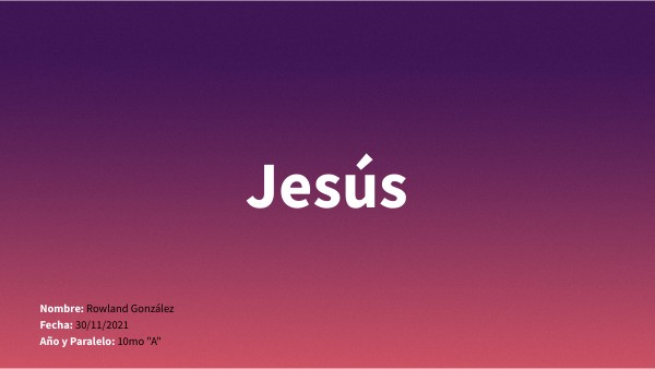 LA PERSONA DE JESÚS