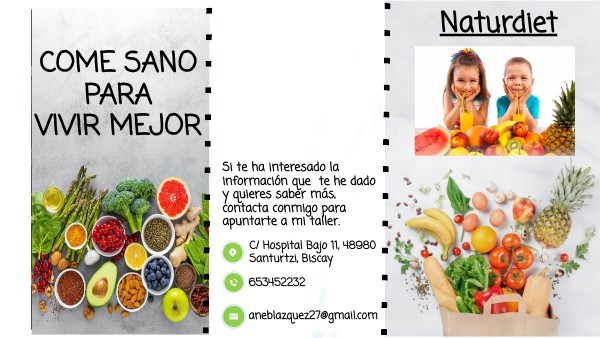 Tríptico de comida sana (Ane Blázquez)