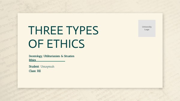 THREE ETHICS THESIS