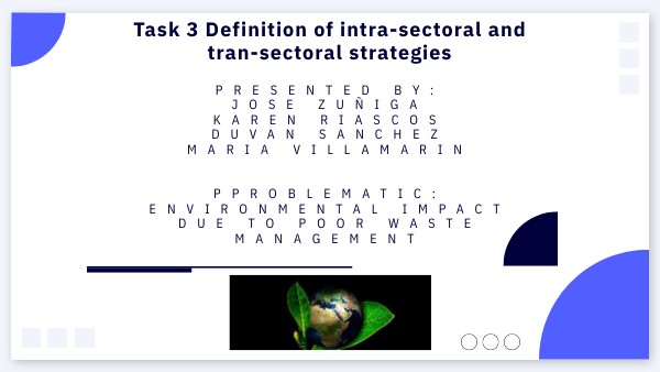 Task 3 Definition of intra-sectoral and tran-sectoral strategies | Genially