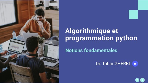 Algorithmique & Python - Notions fondamentales | Genially
