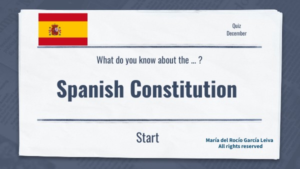 QUIZ SPANISH CONSTITUTION | Genially