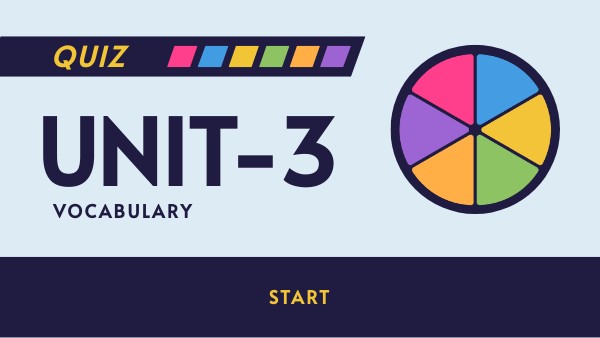 UNIT-3 VOCAB | Genially