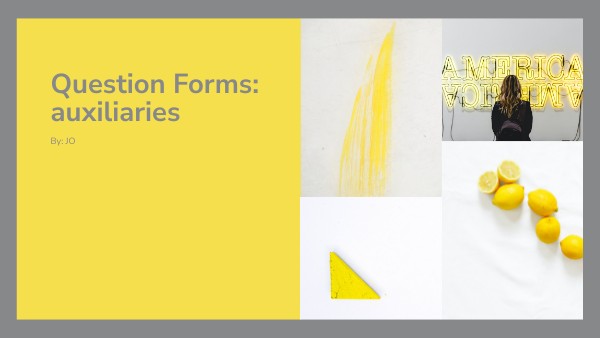 Question forms: DO; DID; and BE | Genially