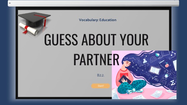 Education. Guess about your partner. | Genially