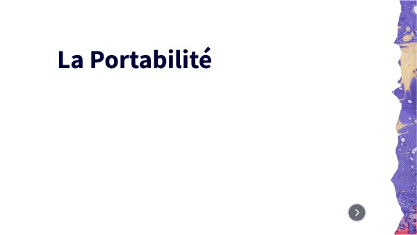 portabilité | Genially