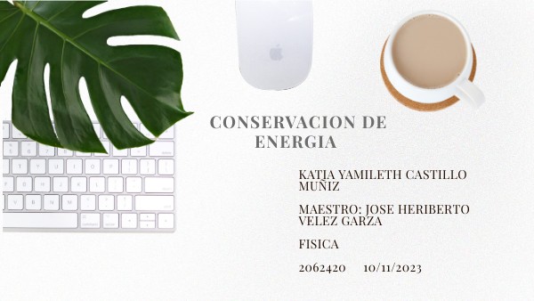 CONSERVACION DE LA ENERGIA | Genially