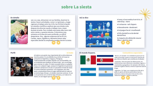 la información sobre La siesta