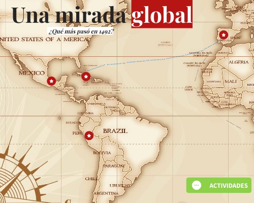 Una mirada global ¿Qué pasó en 1492? Mapa interactivo | Genially
