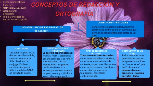 Conceptos de Redacción y Ortografía | Genially