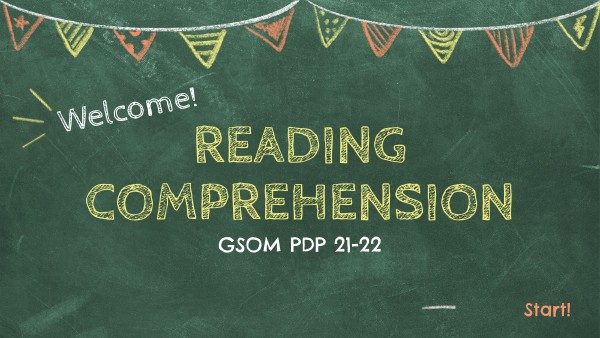 Reading Comprehension PDP 21-22 | Genially