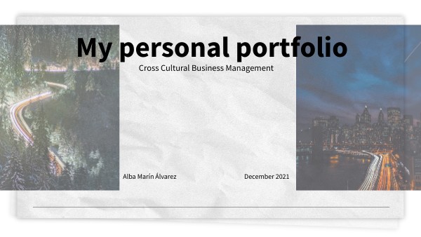 Personal Portfolio Alba Marín