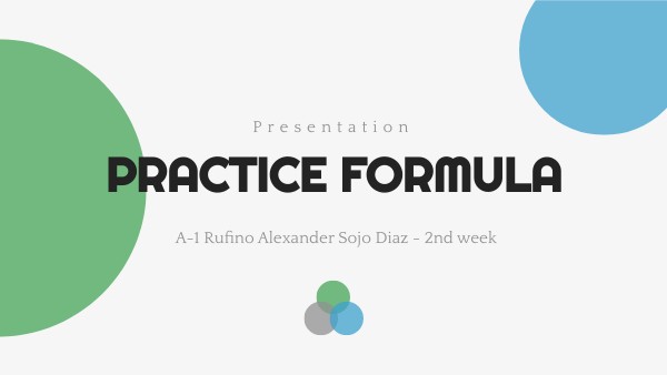 Practice formula