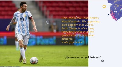 La presentación de Messi