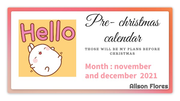 pre - christmas calendar