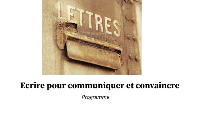 Ecrire pour convaincre