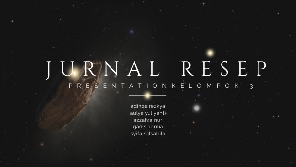 jurnal resep | Genially