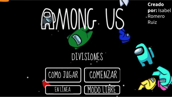 Among Us DIVIONES | Genially